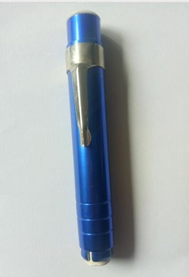 China Blue Color Glossy Finish Pen Styple Aluminum Alloy Chalk Holder supplier