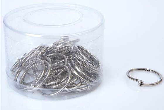 China Metal nickel 32mm(1-1/4&quot;)loose leaf ring book binding ring hinged snap ring in PVC tube supplier