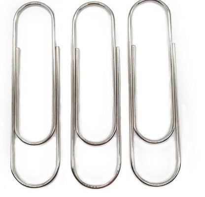 China Zinc Finish 78mm Jumbo Round Metal Paper Clips For Office Stationery supplier