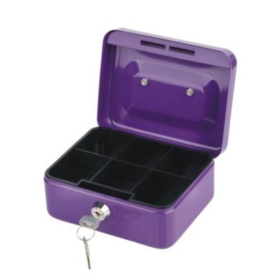 China 6&quot; Metal Material Cash Box With  Key Lock Security Money Coin Safe Box Money Box supplier