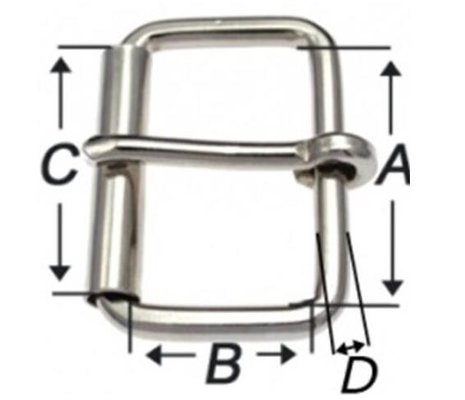 China 10mm(3/8&quot;)  Nickel Plated Single Prong Silver Color Welded Steel Roller Buckle supplier