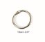 Silver Nickel Finish 19mm(3/4&quot;) Metal Loose Leaf Ring Book Binding Ring Hinged Snap Ring supplier
