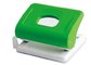 Green Color 5.5mm Hole 2 Holes Paper Punch for 15 Sheets Capacity supplier